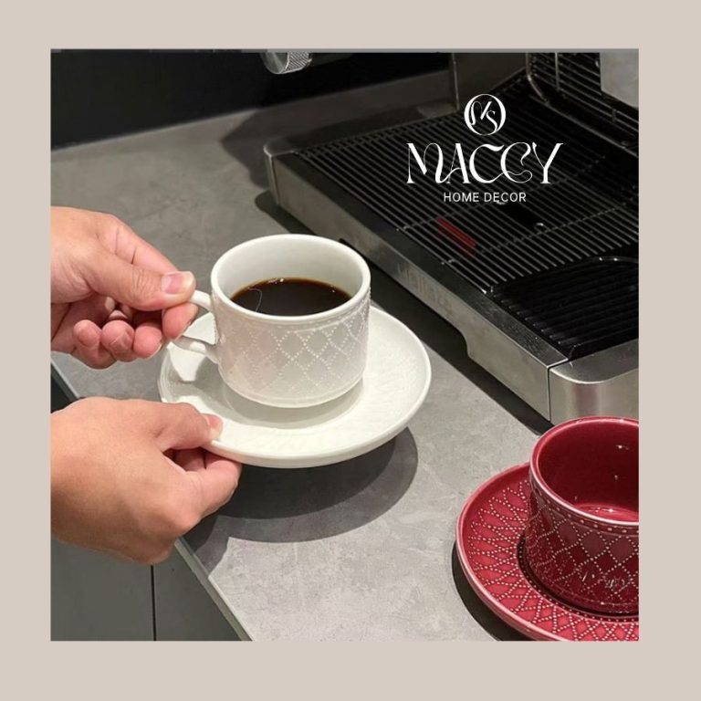 Set Tách Cafe, Trà Chiều Họa Tiết Ren Hoa Văn Nổi – Maccy Home Decor ...