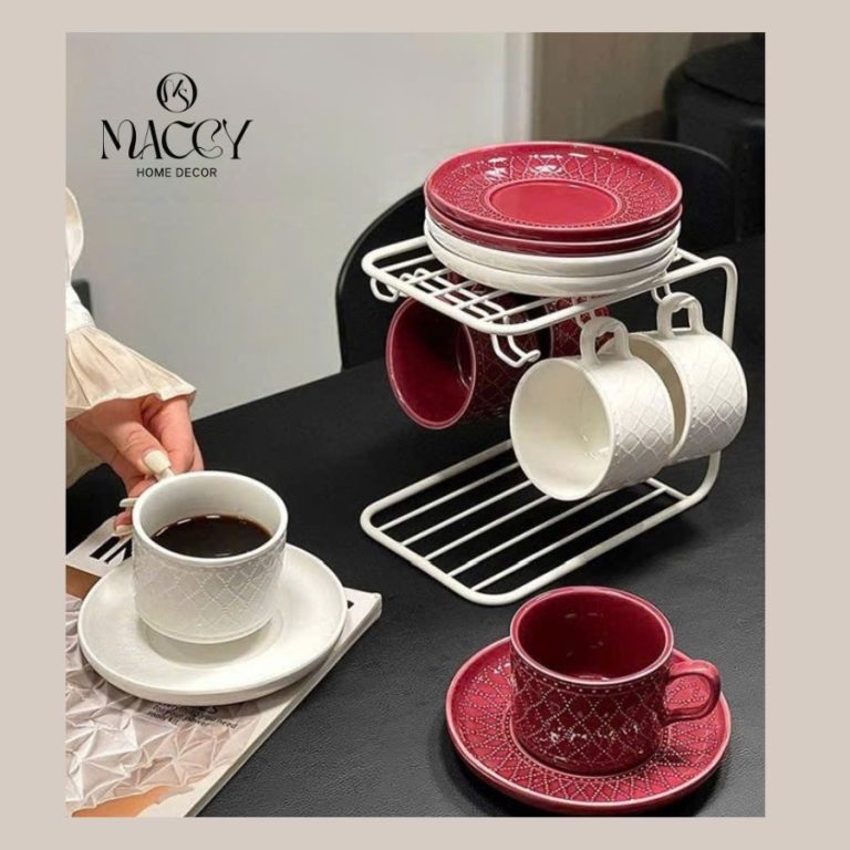 Set Tách Cafe, Trà Chiều Họa Tiết Ren Hoa Văn Nổi – Maccy Home Decor ...