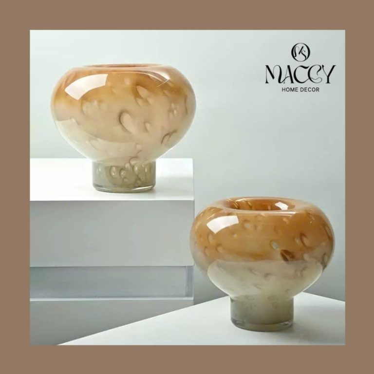 Lọ Hoa Thủy Tinh Nấm Tròn Trang Trí Decor Nhà – Maccy Home Decor ...